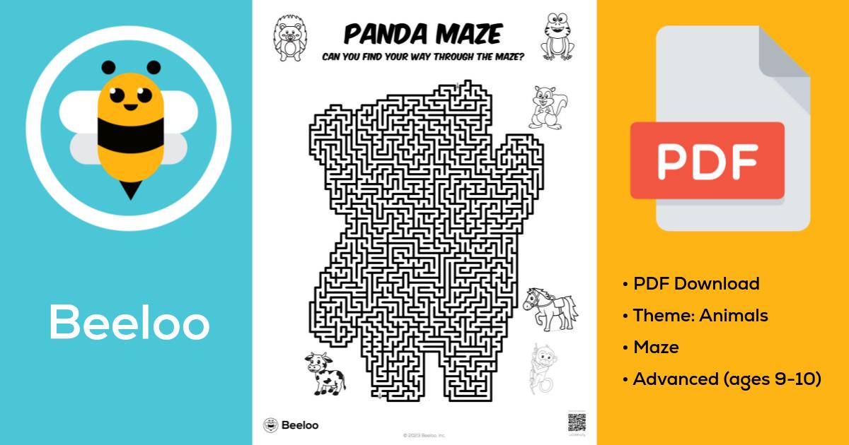 Panda Maze • Beeloo Printable Crafts and Activities for Kids