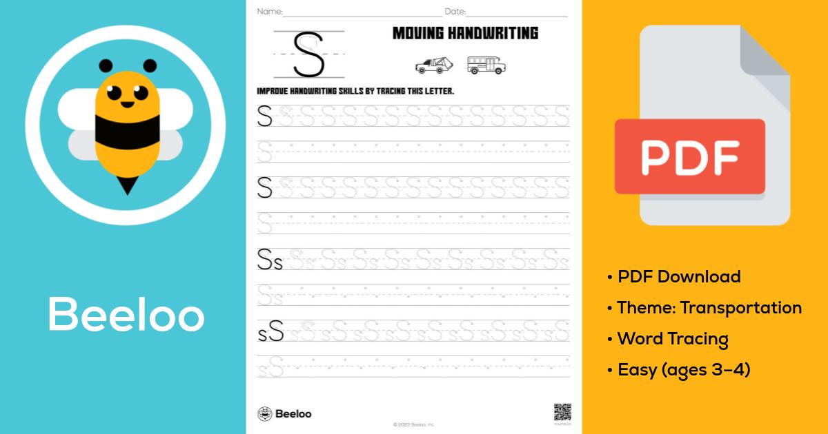 Moving Handwriting • Beeloo Printable Crafts and Activities for Kids