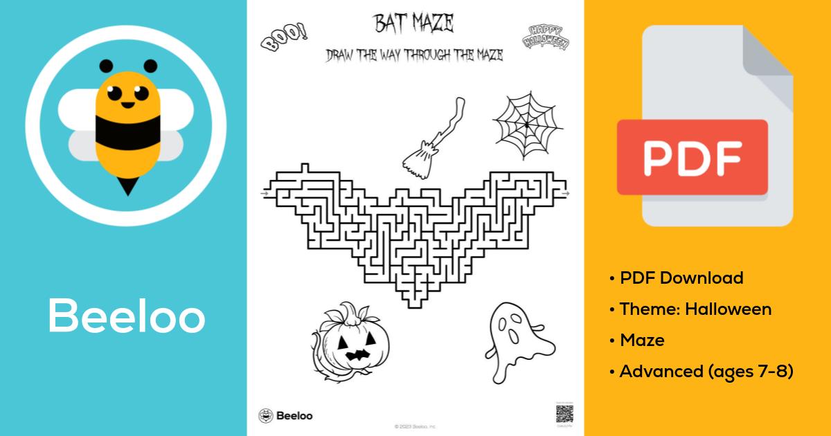 Bat Maze • Beeloo Printable Crafts and Activities for Kids