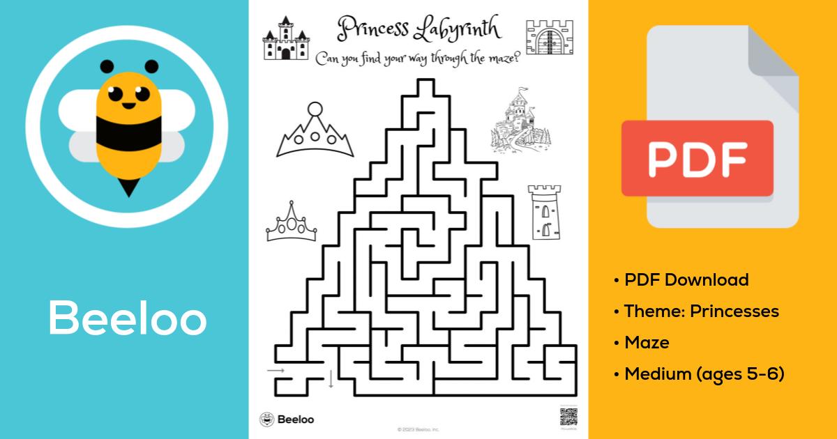 Princess Labyrinth • Beeloo Printable Crafts and Activities for Kids