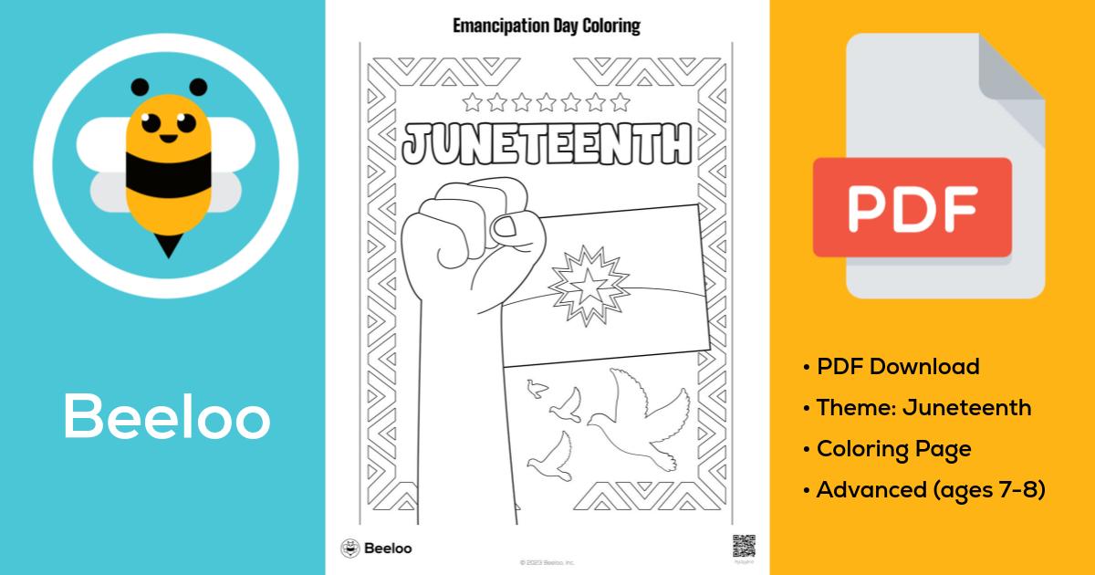 Emancipation Day Coloring • Beeloo Printable Crafts and Activities for Kids