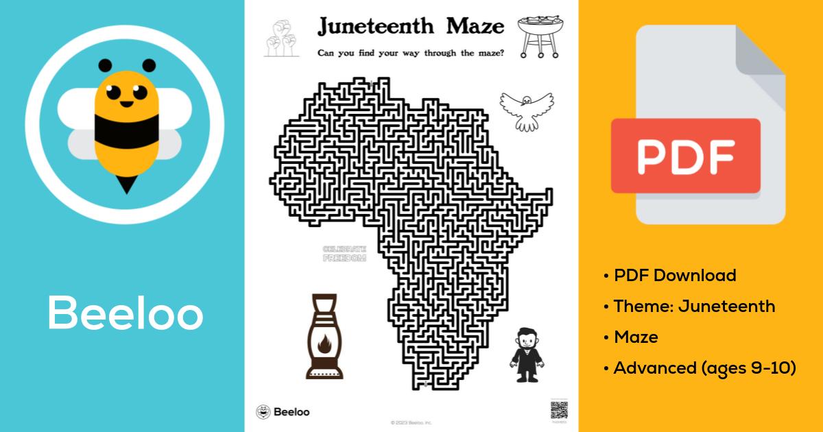 Juneteenth Maze • Beeloo Printable Crafts and Activities for Kids