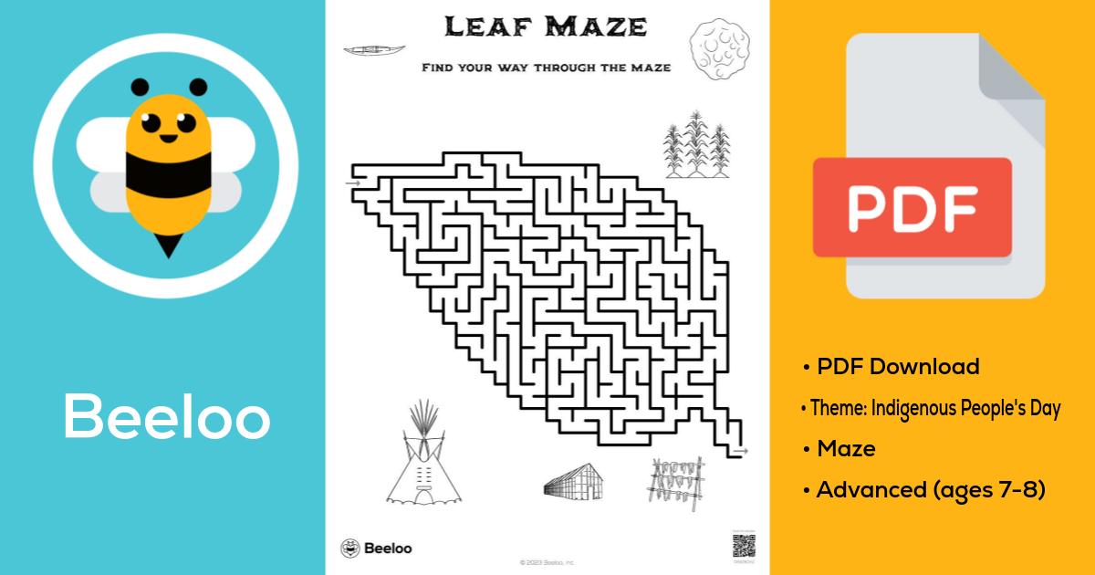 Leaf Maze • Beeloo Printable Crafts and Activities for Kids