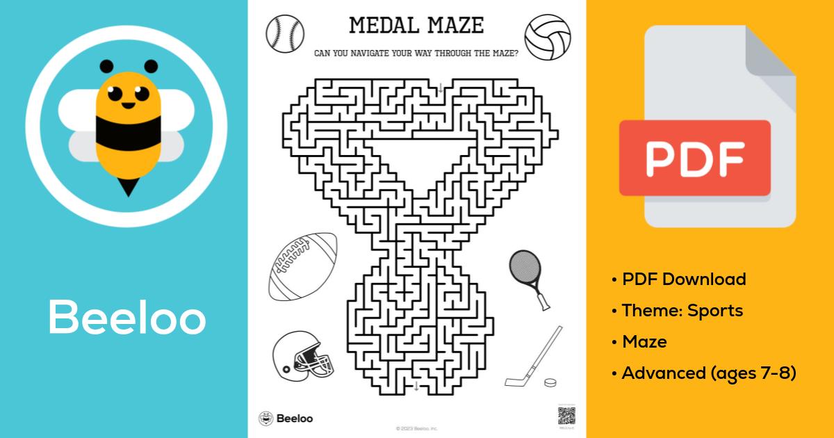 Medal Maze • Beeloo Printable Crafts and Activities for Kids