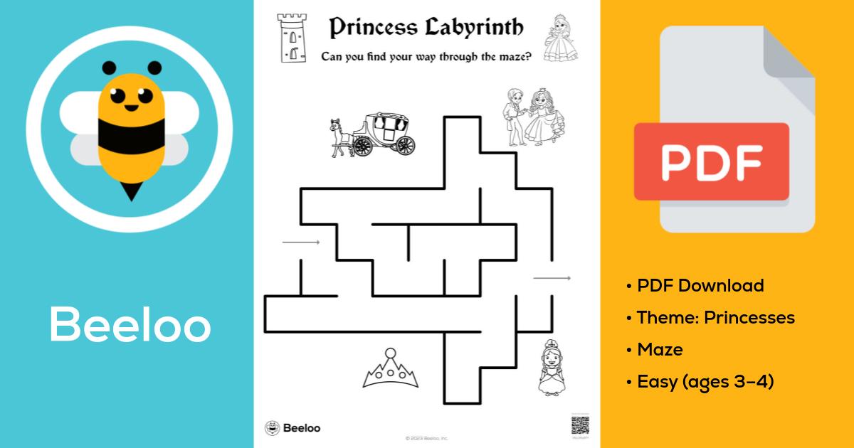Princess Labyrinth • Beeloo Printable Crafts and Activities for Kids