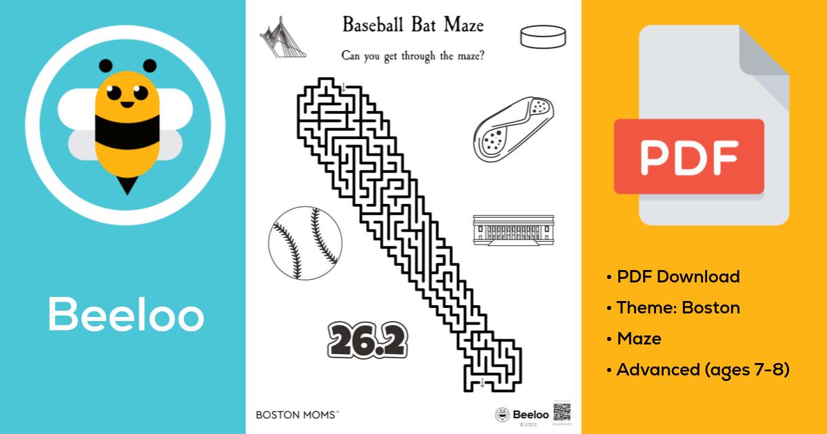 Baseball Bat Maze • Beeloo Printable Crafts and Activities for Kids