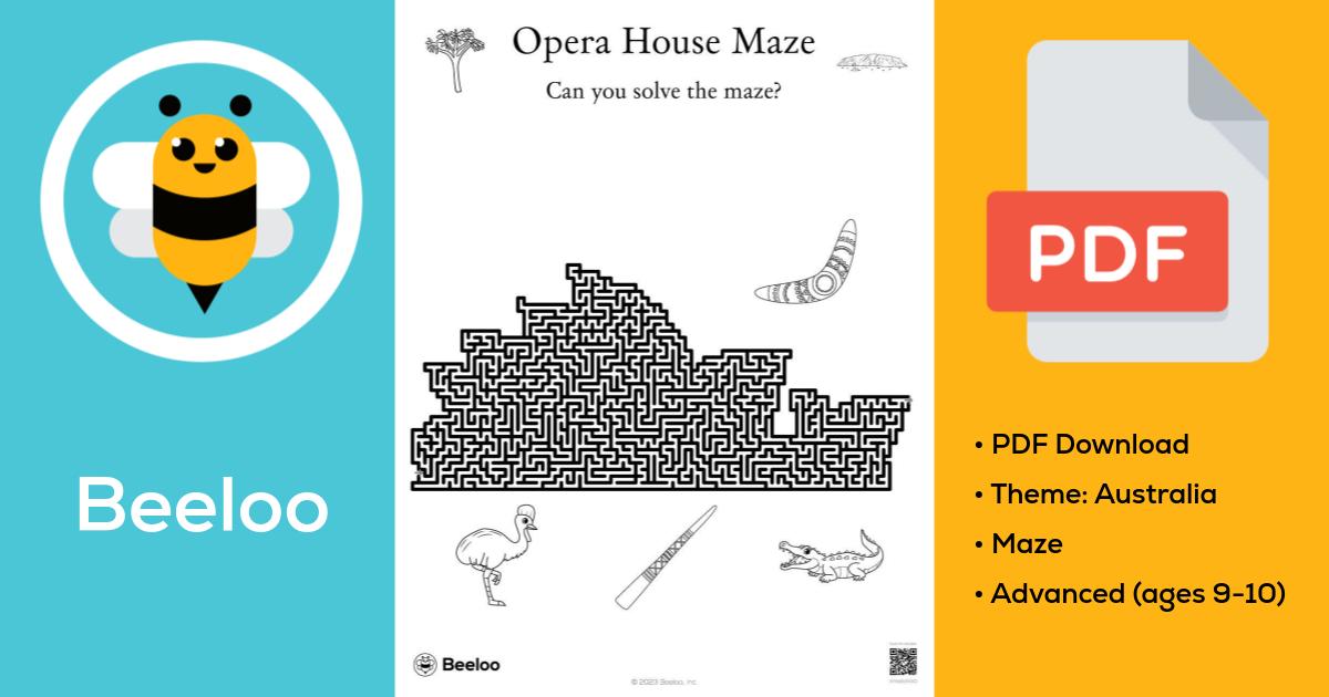 Opera House Maze • Beeloo Printable Crafts and Activities for Kids