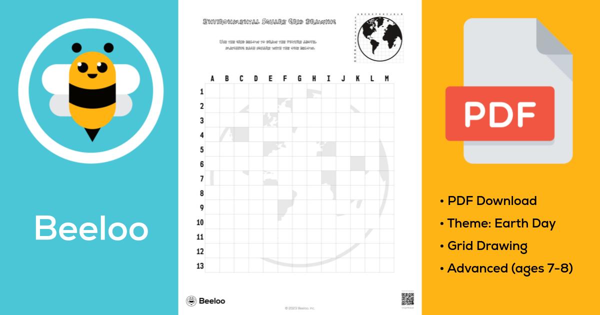 Environmental Square Grid Drawing • Beeloo Printable Crafts and ...