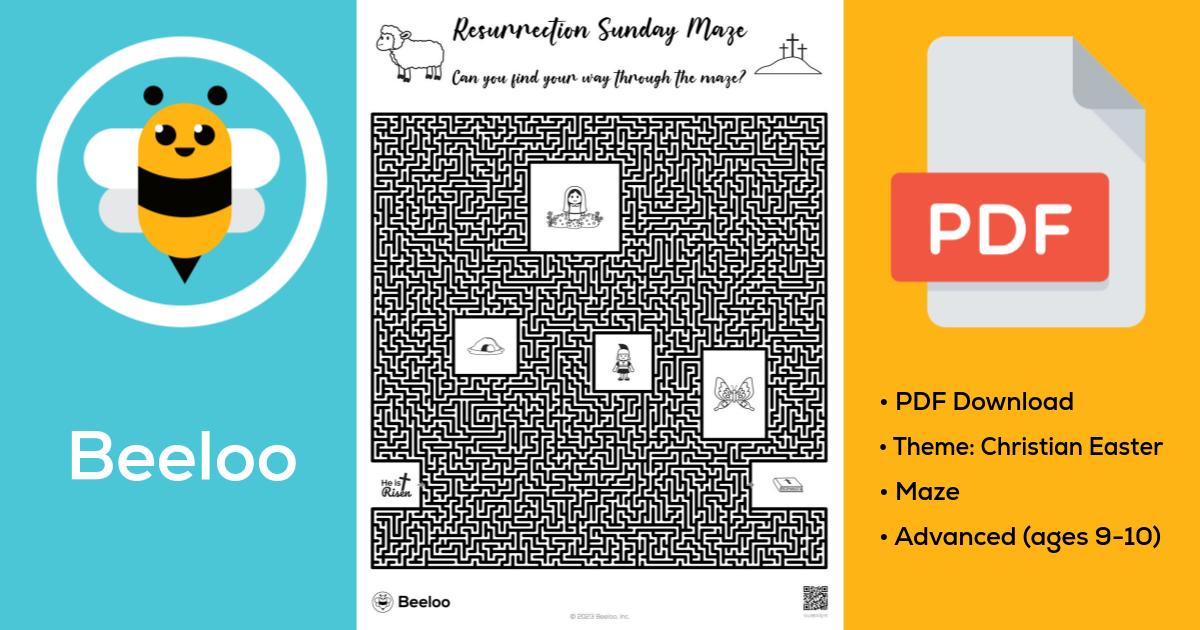 Resurrection Sunday Maze • Beeloo Printable Crafts and Activities for Kids