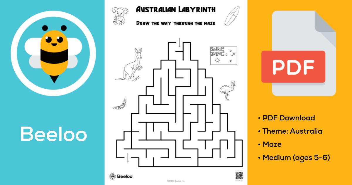 Australian Labyrinth • Beeloo Printable Crafts and Activities for Kids