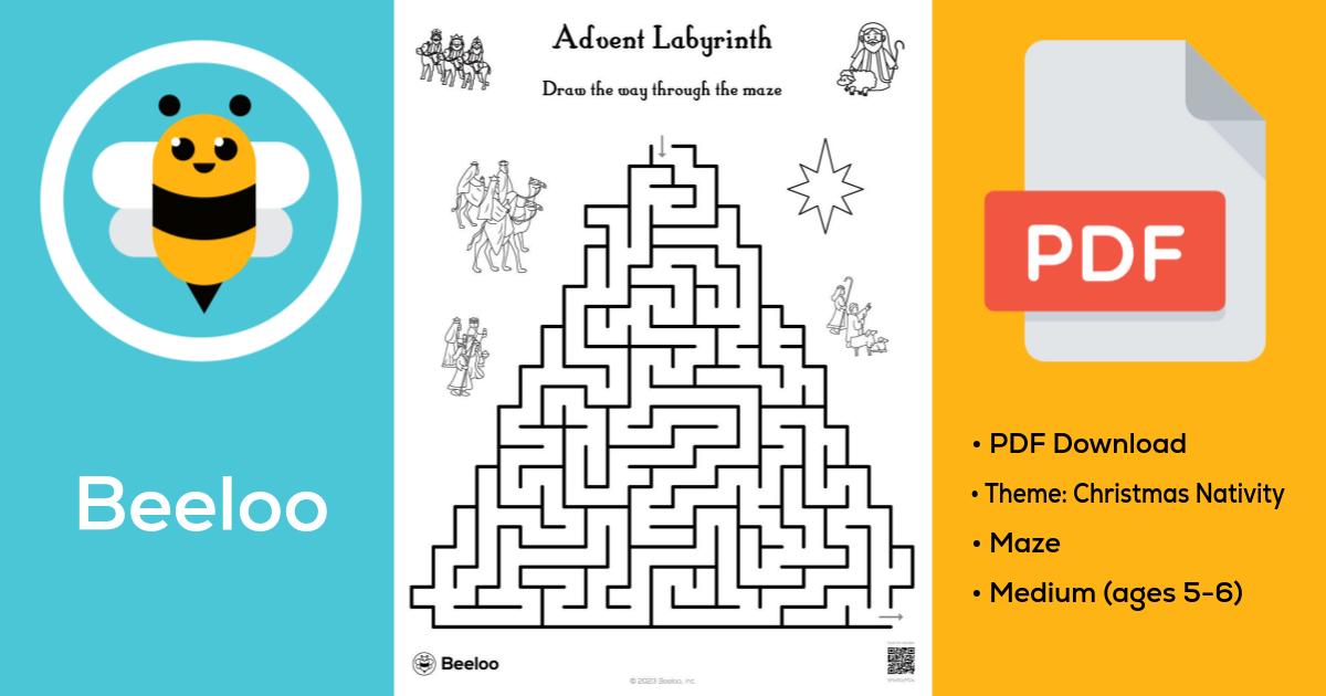 Advent Labyrinth • Beeloo Printable Crafts and Activities for Kids