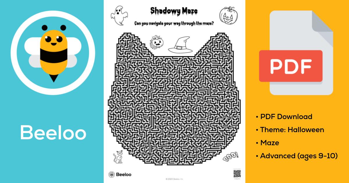 Shadowy Maze • Beeloo Printable Crafts and Activities for Kids