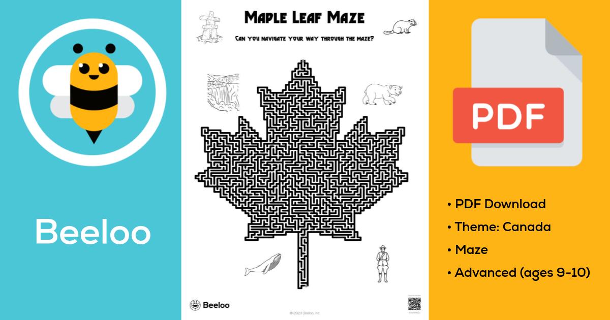 Maple Leaf Maze • Beeloo Printable Crafts and Activities for Kids
