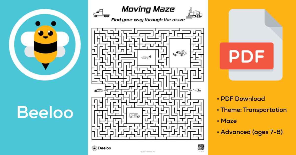 Moving Maze • Beeloo Printable Crafts and Activities for Kids