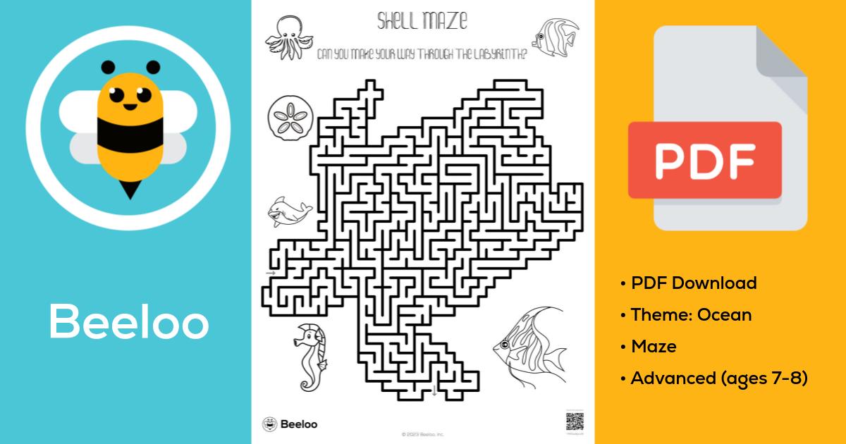 Shell Maze • Beeloo Printable Crafts and Activities for Kids