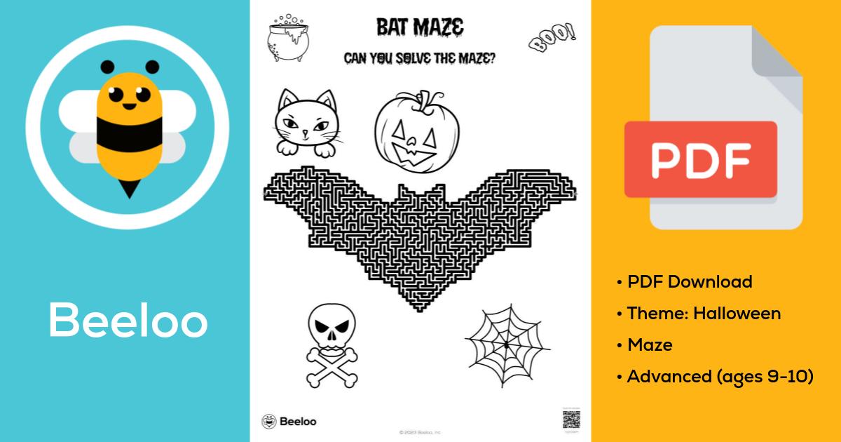 Bat Maze • Beeloo Printable Crafts and Activities for Kids