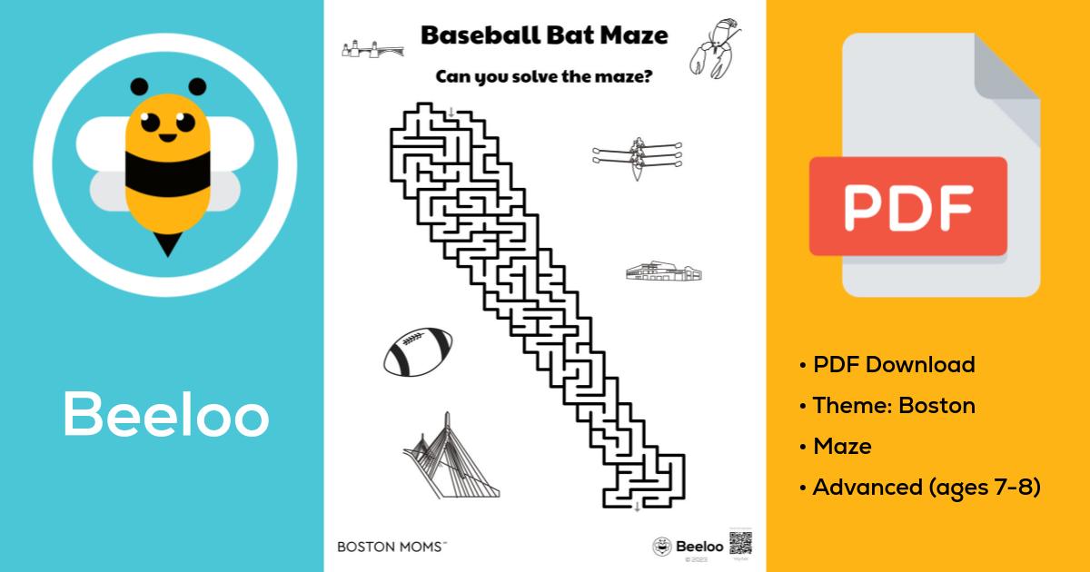 Baseball Bat Maze • Beeloo Printable Crafts and Activities for Kids