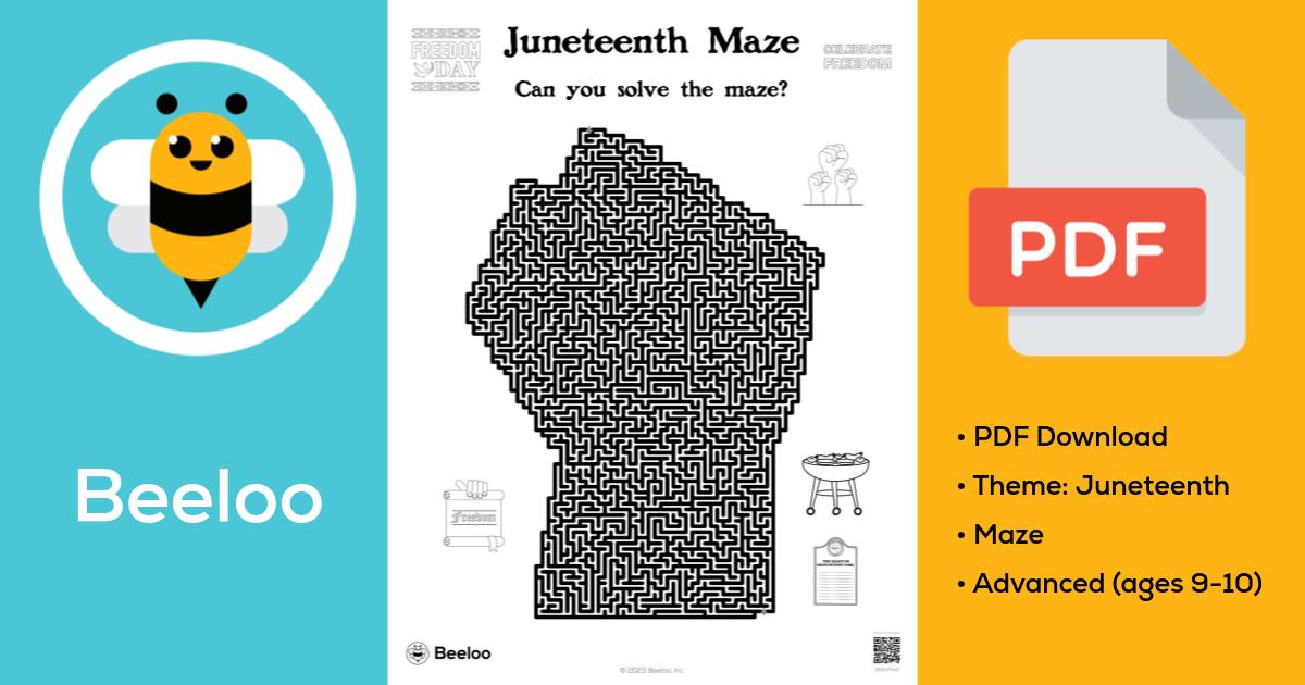 Juneteenth Maze • Beeloo Printable Crafts and Activities for Kids