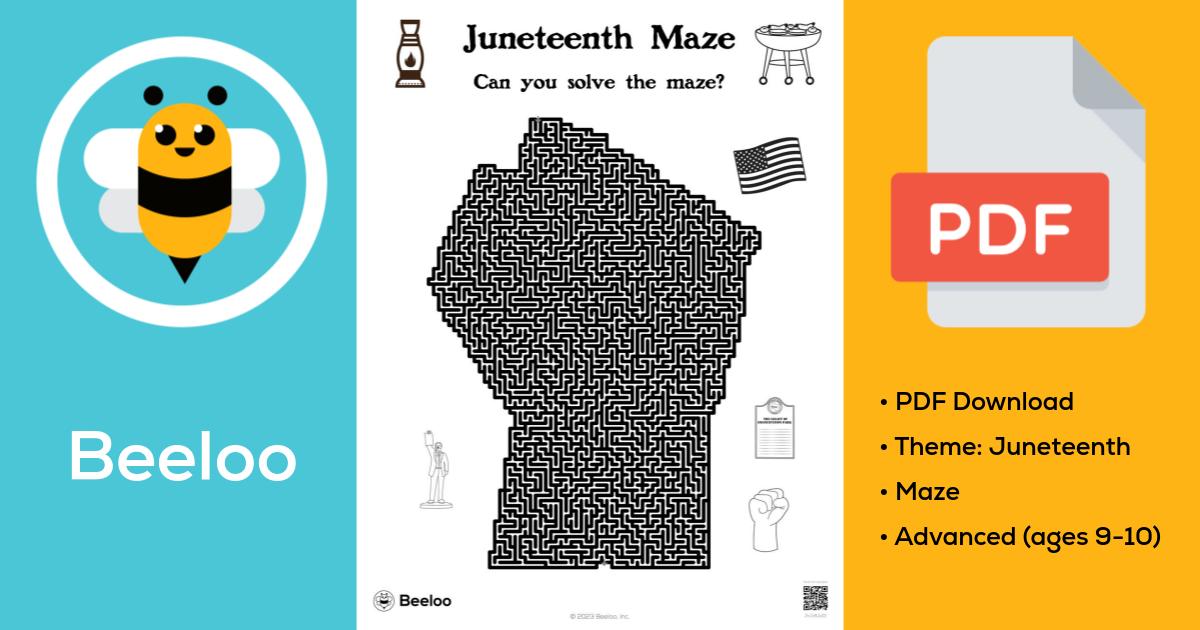 Juneteenth Maze • Beeloo Printable Crafts and Activities for Kids