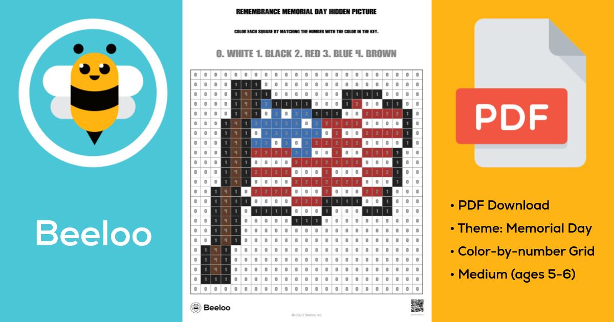 Remembrance Memorial Day Hidden Picture • Beeloo Printable Crafts and ...