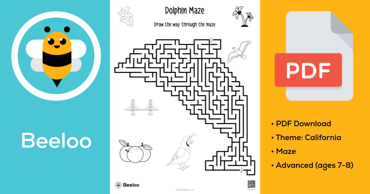 Dolphin Maze • Beeloo Printable Crafts and Activities for Kids