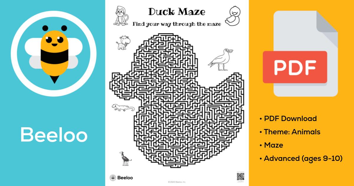 Duck Maze • Beeloo Printable Crafts and Activities for Kids