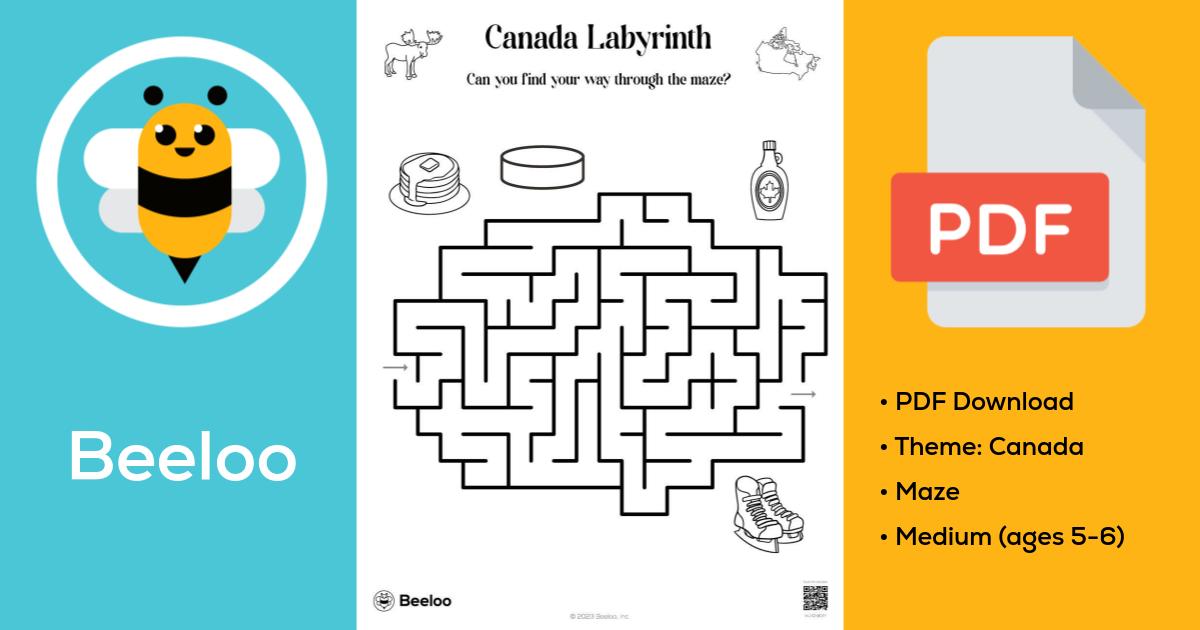 Canada Labyrinth • Beeloo Printable Crafts and Activities for Kids