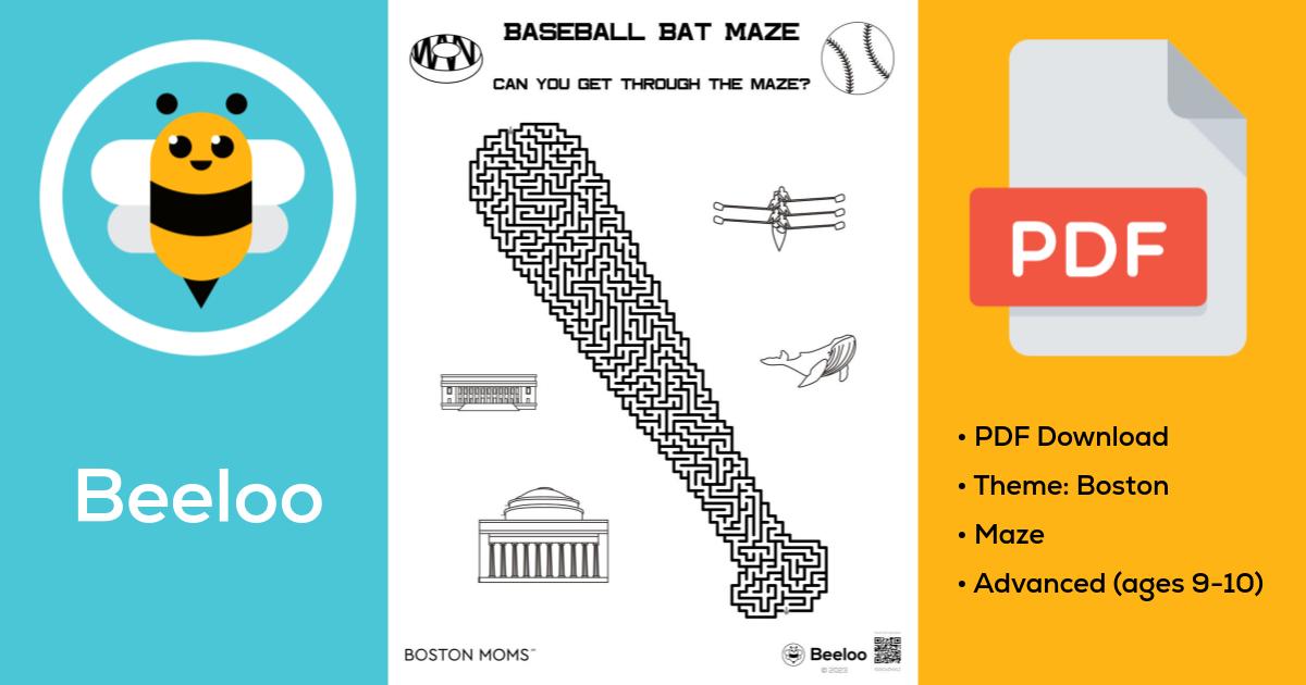 Baseball Bat Maze • Beeloo Printable Crafts and Activities for Kids