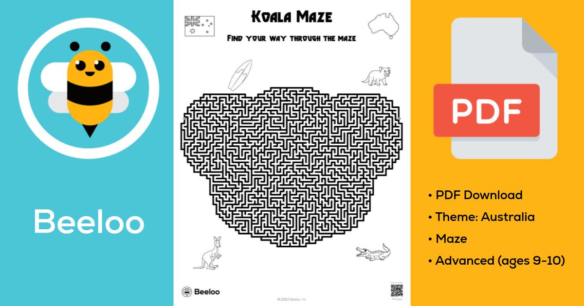 Koala Maze • Beeloo Printable Crafts and Activities for Kids