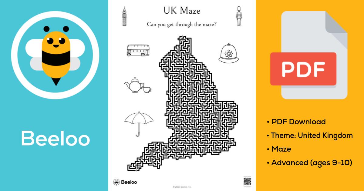 Golden State Maze • Beeloo Printable Crafts and Activities for Kids