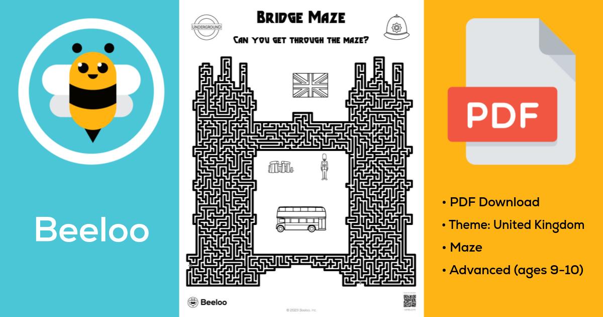 Bridge Maze • Beeloo Printable Crafts and Activities for Kids