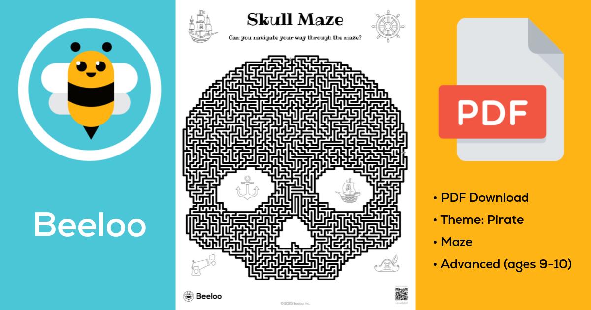 Skull Maze • Beeloo Printable Crafts and Activities for Kids