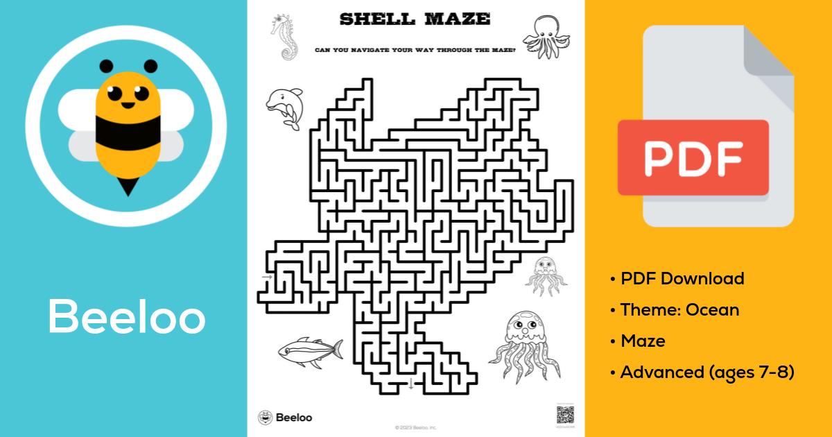 Shell Maze • Beeloo Printable Crafts and Activities for Kids