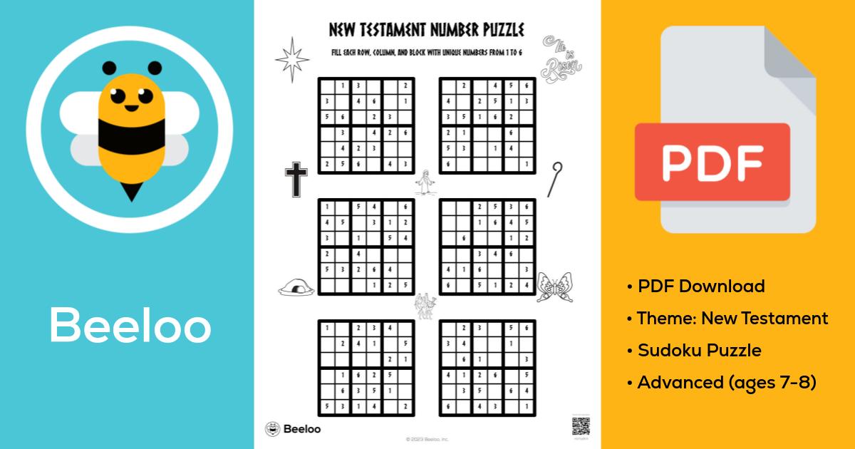 New Testament Number Puzzle • Beeloo Printable Crafts and Activities ...