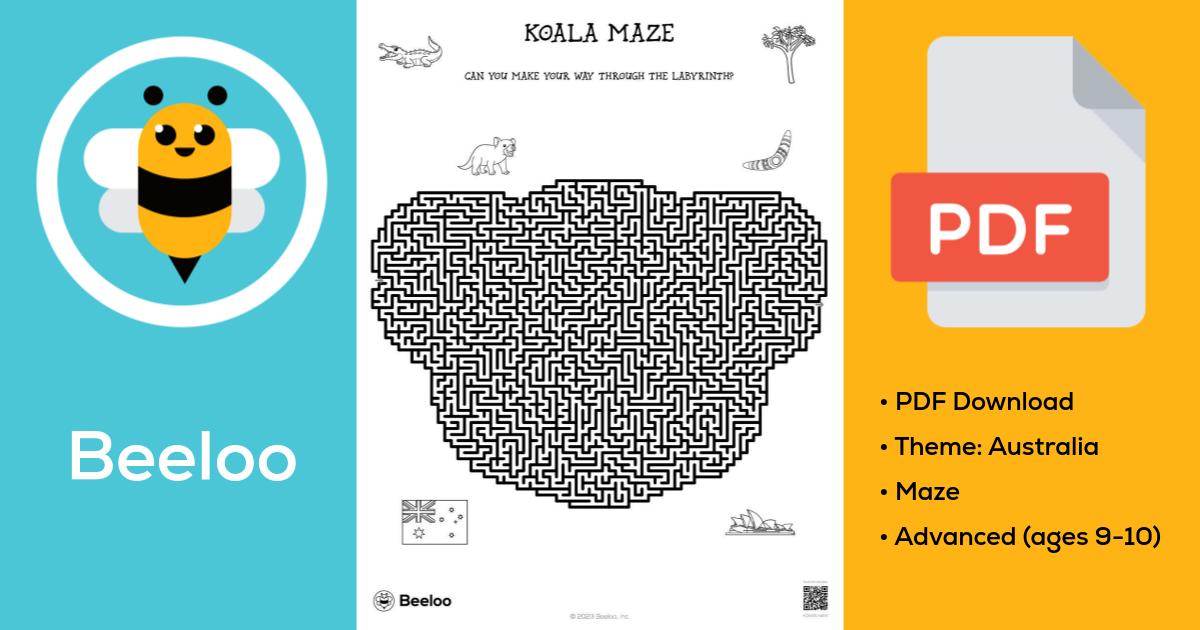 Koala Maze • Beeloo Printable Crafts and Activities for Kids