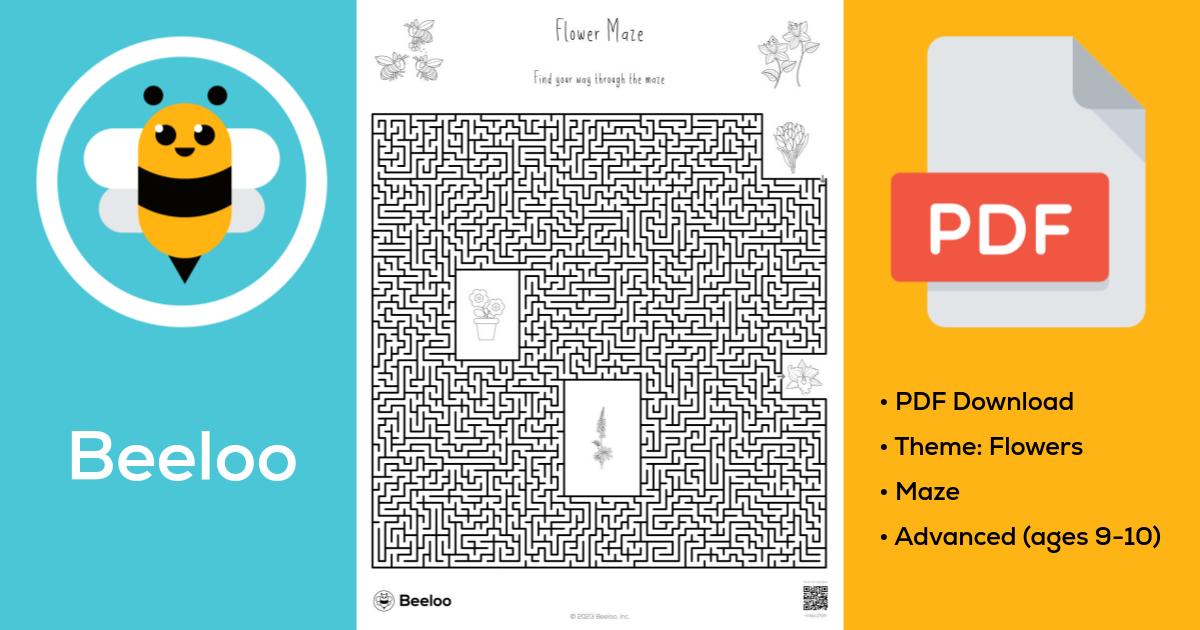 Flower Maze • Beeloo Printable Crafts and Activities for Kids