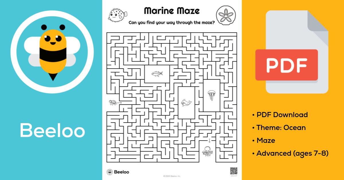 Marine Maze • Beeloo Printable Crafts and Activities for Kids