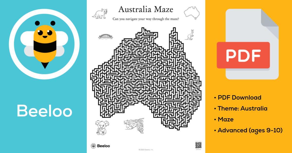 Australia Maze • Beeloo Printable Crafts and Activities for Kids
