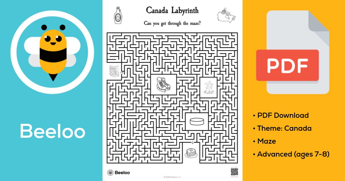 Canada Labyrinth • Beeloo Printable Crafts and Activities for Kids