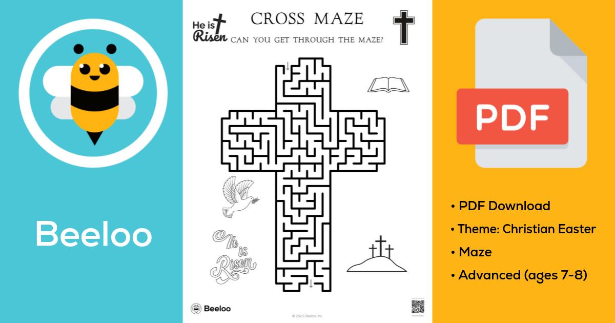Cross Maze • Beeloo Printable Crafts and Activities for Kids