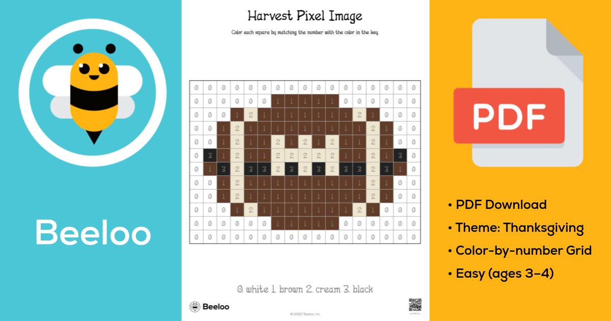 Harvest Pixel Image • Beeloo Printable Crafts and Activities for Kids