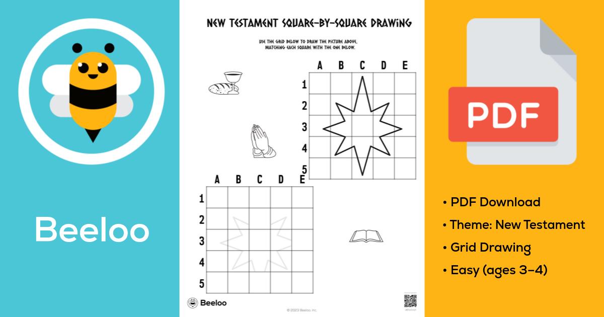 New Testament Square-by-Square Drawing • Beeloo Printable Crafts and ...
