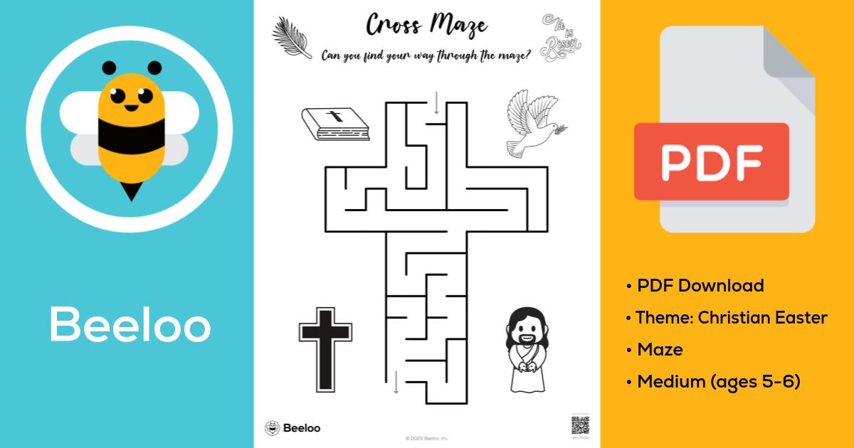 Cross Maze • Beeloo Printable Crafts and Activities for Kids