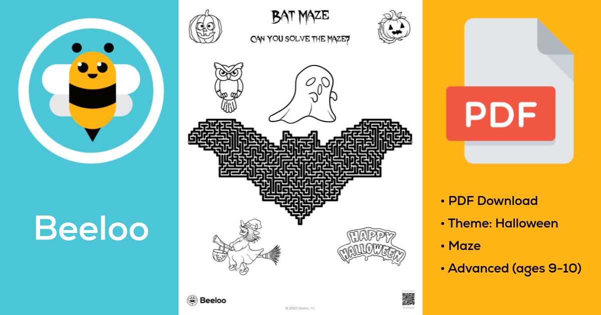 Bat Maze • Beeloo Printable Crafts and Activities for Kids