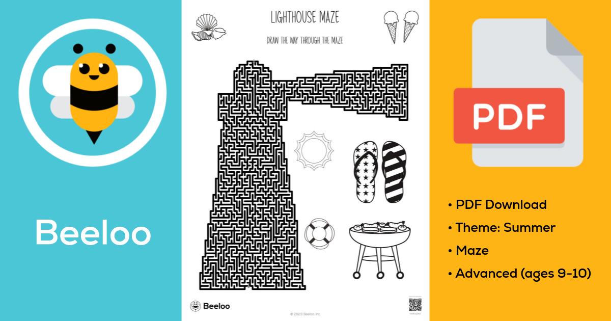 Lighthouse Maze • Beeloo Printable Crafts and Activities for Kids