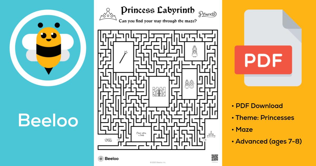 Princess Labyrinth • Beeloo Printable Crafts and Activities for Kids