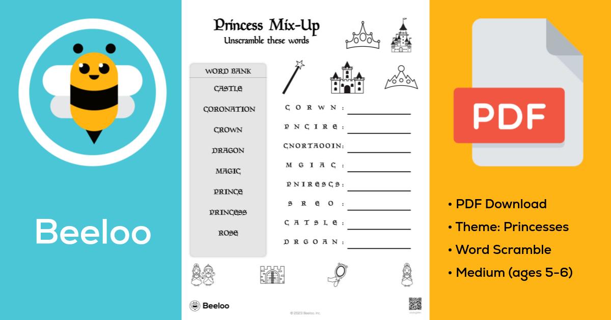Princess Mix-Up • Beeloo Printable Crafts and Activities for Kids