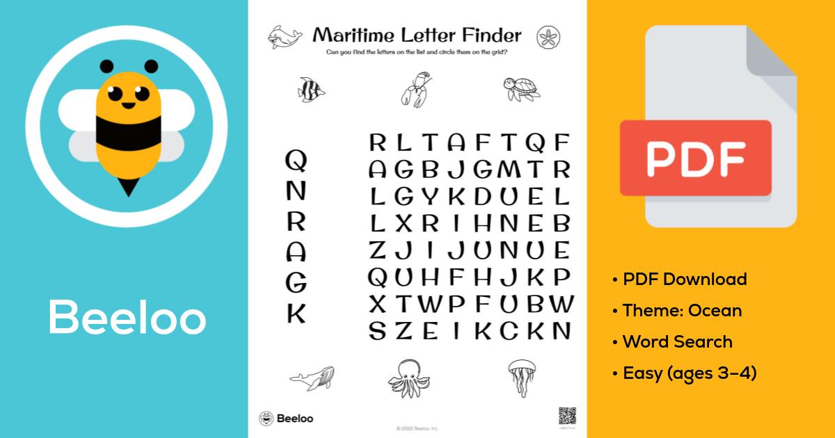 Maritime Letter Finder • Beeloo Printable Crafts and Activities for Kids