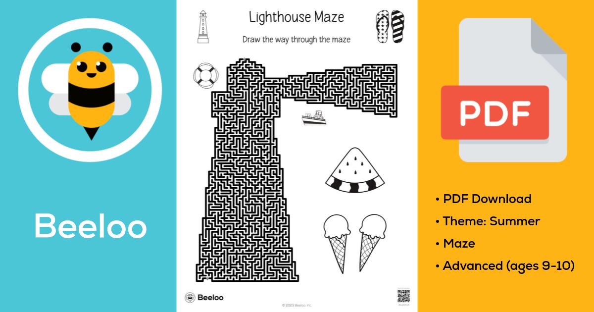 Lighthouse Maze • Beeloo Printable Crafts and Activities for Kids