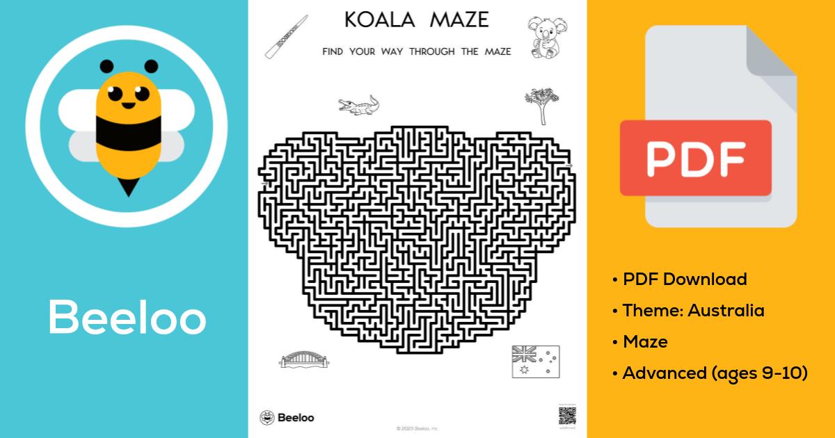Koala Maze • Beeloo Printable Crafts and Activities for Kids